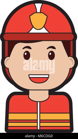 firefighter happy icon image vector illustration design Stock Vector ...