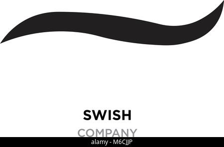 Black swish logo for company, Vector Swooshes, Whooshes, and Swashes ...