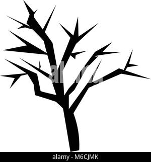 mesquite tree silhouette on white background Stock Vector Image & Art ...