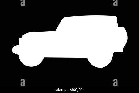 jeep wrangler silhouette on white background Stock Vector Image & Art ...