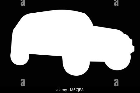 jeep wrangler silhouette on white background Stock Vector Image & Art ...