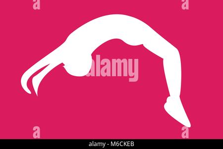 backflip silhouette on white background Stock Vector Image & Art - Alamy