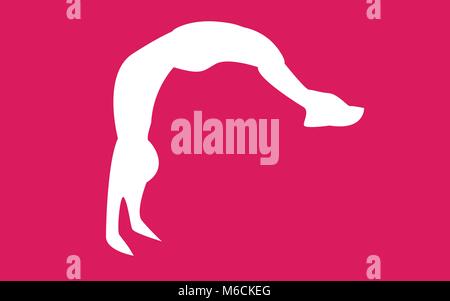 backflip silhouette on white background Stock Vector Image & Art - Alamy