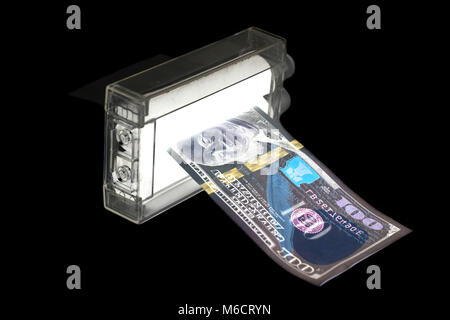 Printer money machine printing fake dollar isolated on white Stock ...