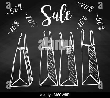 Shopping bags with sale inscription. Online shopping logo. Buy now ...