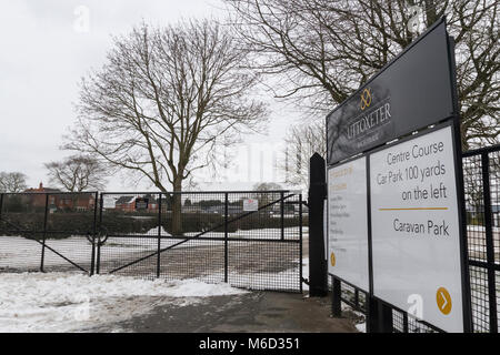 Weather at Uttoxeter Racecourse, Staffordshire, UK Stock Photo - Alamy