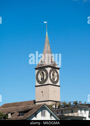 St. Peter Church clock tower, the largest clock face in Europe, watches ...