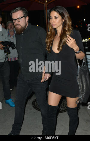 Billy Duffy and his girlfriend Leilani Dowding out for dinner at Caig's ...