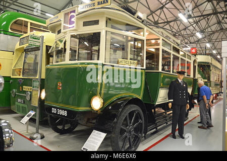 Restored Vintage bus on display at the Wirral Vintage Bus Gathering ...