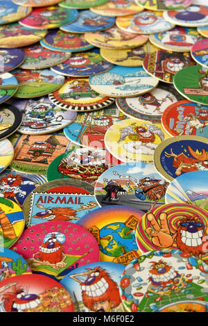 Collection of the Mid 90’s game of Pog’s Stock Photo - Alamy