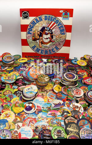 Collection of the Mid 90’s game of Pog’s Stock Photo - Alamy