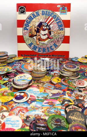 Collection of the Mid 90’s game of Pog’s Stock Photo - Alamy