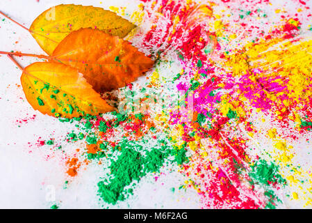 Holi powder used to celebrate festivals of colour in Hinduism and ...