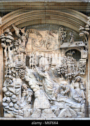 Side portal on the Cathedral of St. Nikaolaus, Ãœberlingen on Lake ...