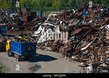Scrap metal dump for recycling on the territory of a metallurgical ...