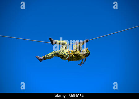 Circus performer on the high wire Long Island New York Stock Photo - Alamy