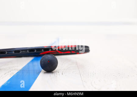 racquetball equipment on the court Stock Photo - Alamy