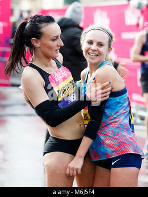 Charlotte Purdue (winner) and Lily Partridge (2nd) running in the ...