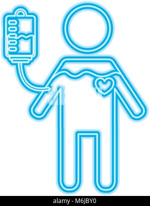 man pictogram full blood bag and heart Stock Vector Image & Art - Alamy