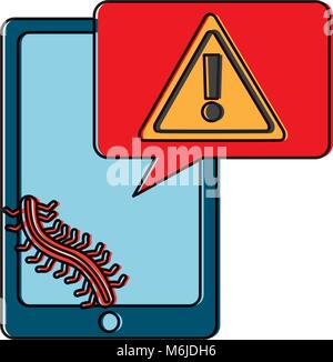 mobile phone and worm virus message alert Stock Vector Image & Art - Alamy