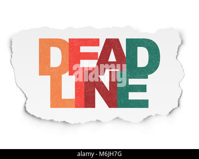 Finance concept: Deadline on Torn Paper background Stock Photo - Alamy