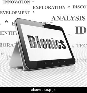 Science concept: Tablet Computer with Bionics on display Stock Photo ...
