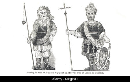 The Guildhall City of London Gog Magog Statue statuette England UK gilt ...