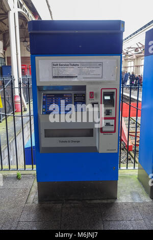 Automated Railway Travel Ticket Machine Dispenser Stock Photo - Alamy