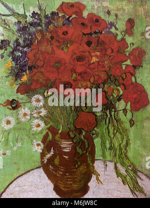 Vincent van Gogh, Red Poppies and Daisies. 1890. Post-Impressionism ...