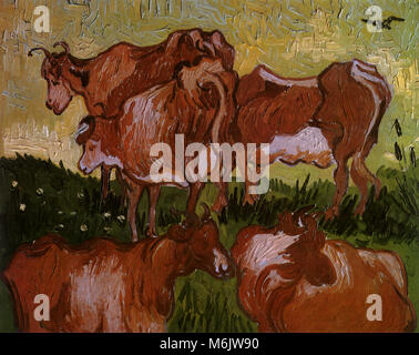 Vincent van Gogh, Cows. 1890. Post-Impressionism. Oil on canvas. Musee ...