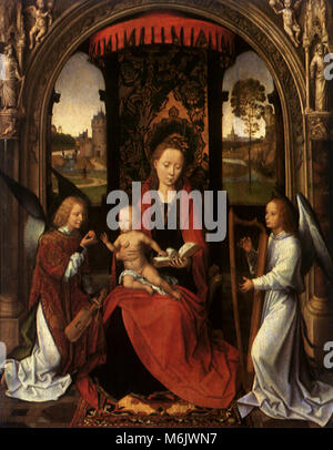 Hans Memling, Madonna and Child with Angels, Netherlandish, active c. 1465 - 1494, after 1479 ...