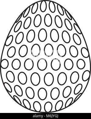 easter egg with dot decoration over white background, colorful design ...