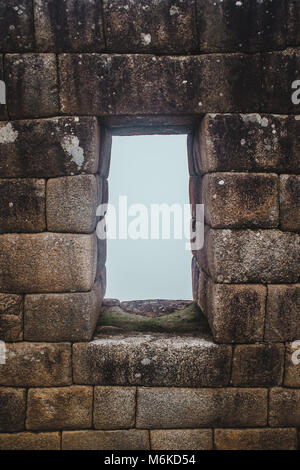 Inca Stone Bricks Construction - Machu Picchu - Peru Stock Photo - Alamy