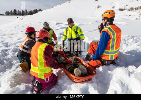 Search and rescue training roadway rescue with oversnow vehicles (11 ...