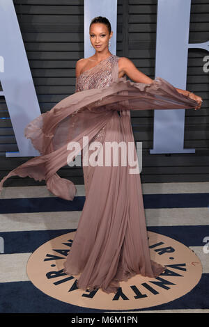 Lais Ribeiro arriving at the Vanity Fair Oscar Party held in Beverly ...
