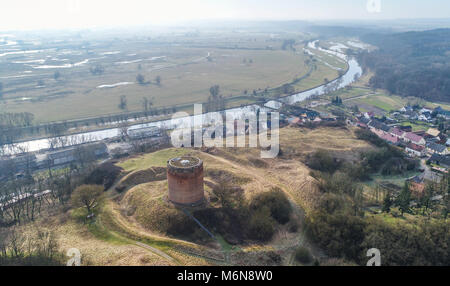 22 February 2018, Germany, Stolpe: Aerial view of the so-called ...