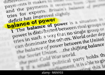Highlighted English word "power" and its definition at the dictionary ...