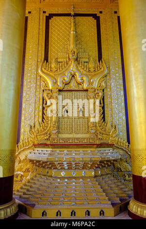 The Thihathana Throne, Lion Throne, situated inside the Royal Lion ...