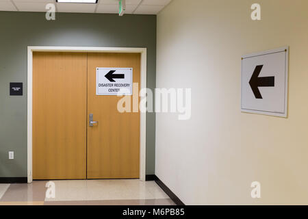 Signs posted direct residents to a FEMA Disaster Recovery Center Stock ...