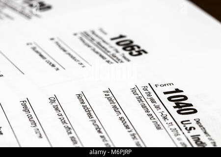 1040,1120,1065 US tax form / taxation concept. USA Stock Photo - Alamy