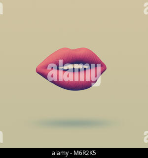 lips abstract minimalist art. 3d rendering illustration Stock Photo - Alamy