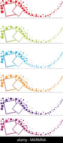 High tech gradient header internet smart technology robot machine data algorithm database system ...