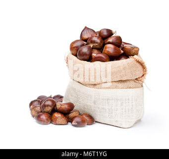 chestnut in the skin isolated on white background closeup Stock Photo ...