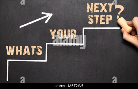 Hand writing the text: Whats Your Next Step Stock Photo: 176321316 - Alamy