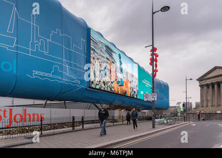 Europe's biggest TV screen tv screen in Lime street Liverpool Stock ...