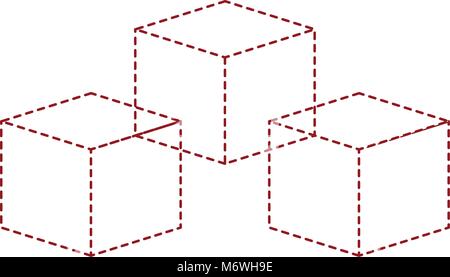 cubic set matrix geometric icons Stock Vector Image & Art - Alamy