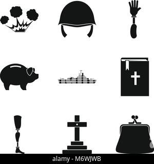 Assault icons set, simple style Stock Vector Image & Art - Alamy
