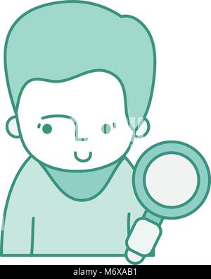 duo color avatar man head with hairstyle design vector illustration ...