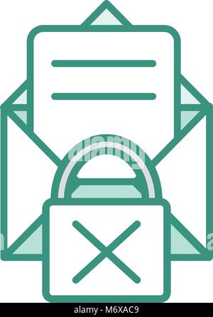 duo color text e-mail message style sign ector illutration Stock Vector ...