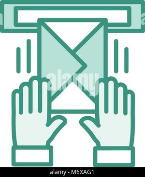 duo color correspondence mailbox with post letter message vector ...